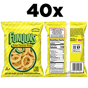 Funyuns Onion Flavored Rings, Original, 0.75 Ounce (Pack of 40)