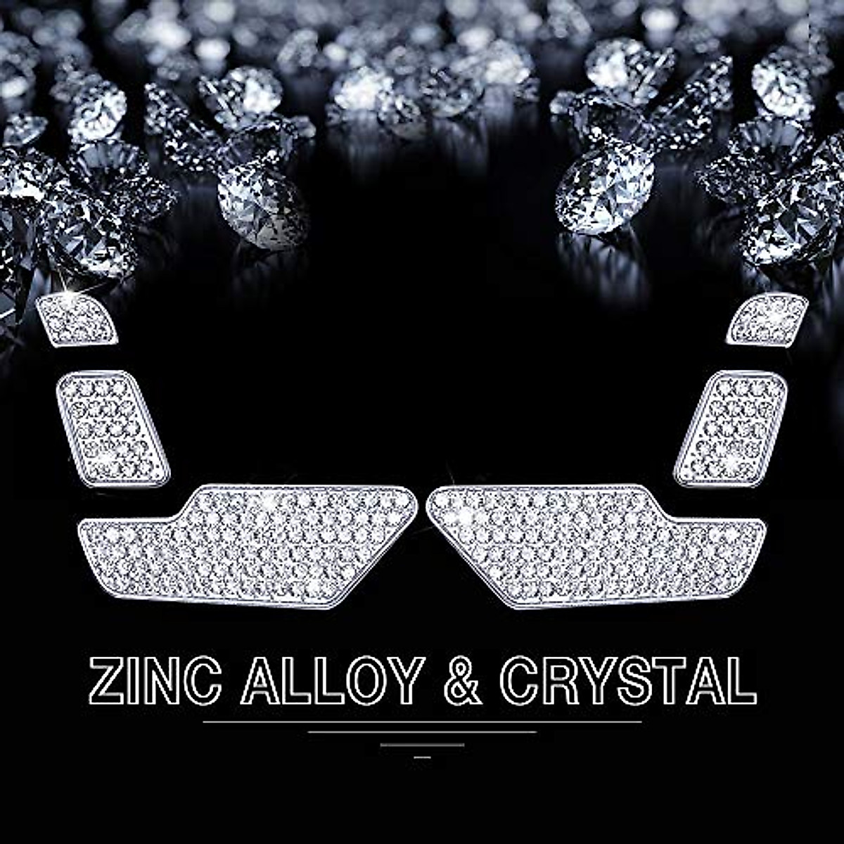 1797 Compatible Seat Adjust Button Caps for Mercedes Benz Accessories Parts Bling W204 W212 C117 X156 C E CLA GLA GLE Class AMG Covers Decals Interior Decorations Women Men Crystal Silver Pack of 6