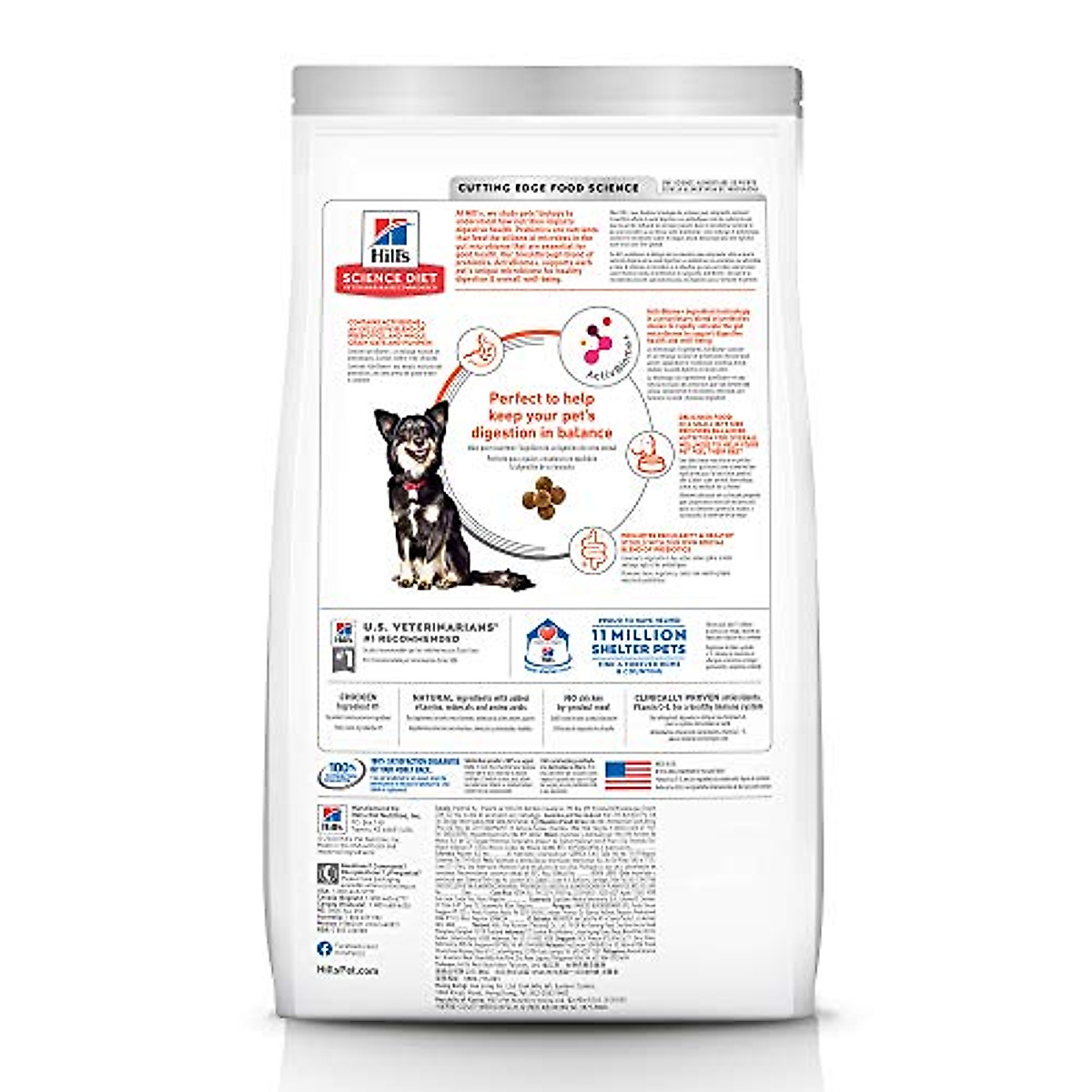 Hill's Science Diet Adult Dry Dog Food, Small Bites, Perfect Digestion, Chicken Recipe, 3.5 lb. Bag