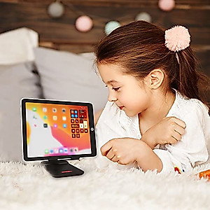 Doohickey Phone and Tablet Stand, Adjustable and Foldable, The Perfect Hands-Free Stand Compatible with Most Tablets and Cellphones Lightweight and Sturdy (Black)