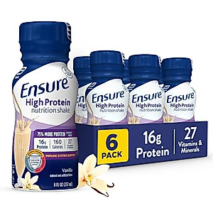 Ensure High Protein Vanilla Nutrition Shake, 6 Pack