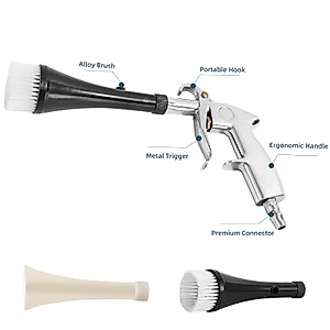 WBLLG Air Blow Gun High Pressure Air Blow Gun with 2 Set Nozzle, Interior Car Cleaning for Vehicle Upholstery Carpet Seat