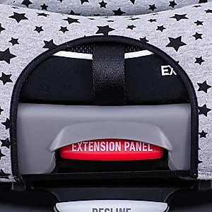 JYOKO Kids Cover Liner for car seat Compatible with Graco Extend2fit, 100% Cotton Made (Black Star)