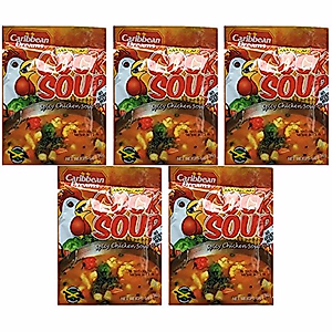 Caribbean Dreams Cock Soup"Spicy Chicken Soup Mix" 1.76 Ounce (5 Pack)