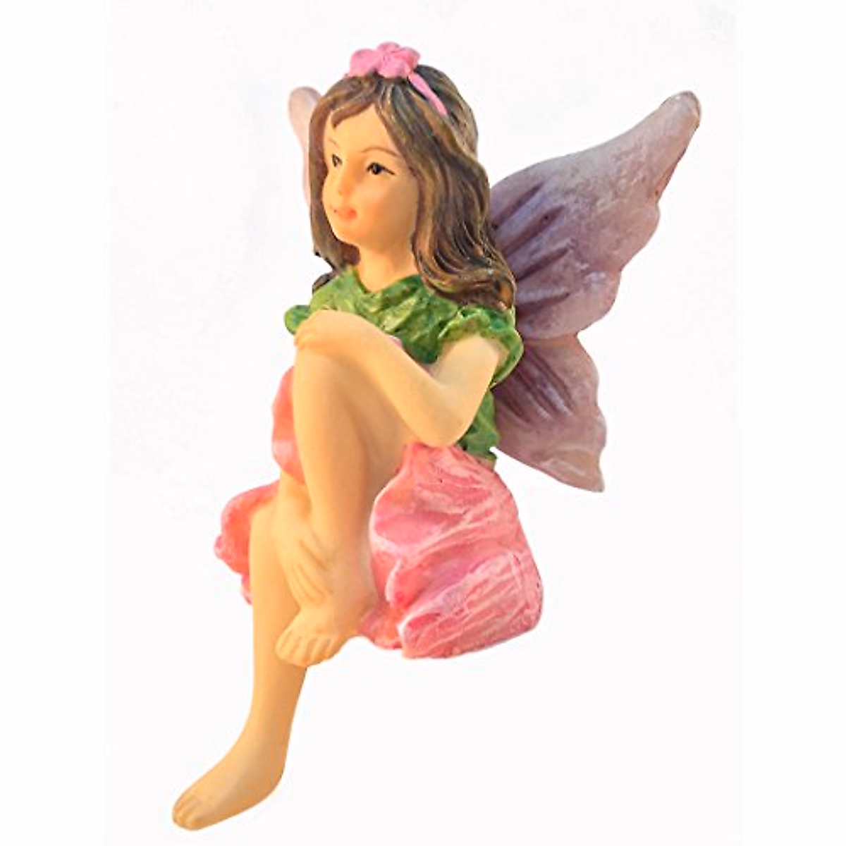 GlitZGlam Emma The Sitting Garden Fairy – a Miniature Fairy Statue for Your Fairy Garden