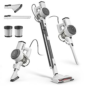 Girnoor Vacuum Cleaner, 600W Powerful 20KPA Suction Corded Stick Vacuum Cleaner with LED Floor Head, Self-Standing &Multi-Tool, Lightweight Handheld Vacuum for Hardwood Pet Hair G165