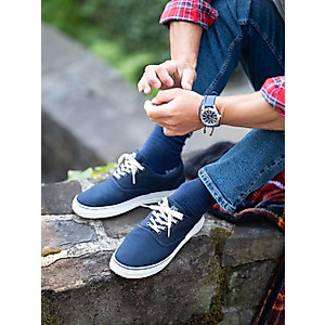 Chaps mens American Flag Stripe Crew (3 Pack) Dress Sock, Navy, Red, 6 12 US