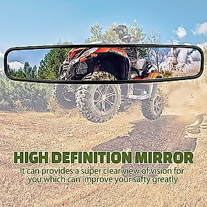 REFITIAL UTV Mirrors Compatible with Honda Talon Pioneer Can am Commander Maverick 1000R 1000X Turbo Polaris RZR XP Cfmoto Zforce Mirrors 17" UTV Rear View Mirror with 1.75" or 2" Clamps