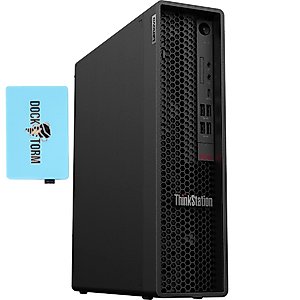 Lenovo ThinkStation P340 SFF Business Mini Desktop (Intel i5-10500 6-Core 3.10GHz, 16GB RAM, 512GB SATA SSD, Intel UHD 630, RJ-45, USB 3.2, 2 DP, SD Card, Win11P) with Dockztorm Hub