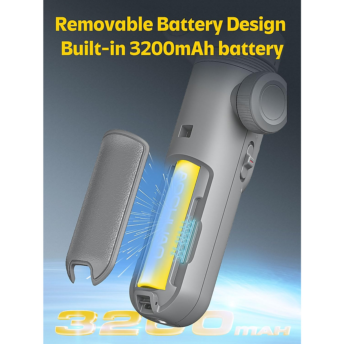 Professional Gimbal Stabilizer for Smartphone w/Wireless Charging OLED Display LED Light Focus Wheel, 3-Axis Phone Gimbal Stabilizer for iPhone 15 14 13 12 Pro/Max/Xs Galaxy S23-AOCHUAN Smart X Pro