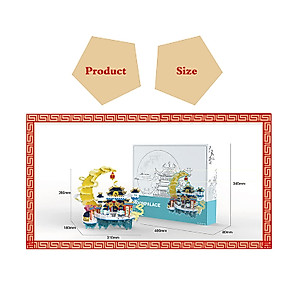 Micro Mini Building Blocks Moon Palace 3D Model Kit (4898pcs) Myth Architecture Toys Gifts for Kid and Adult