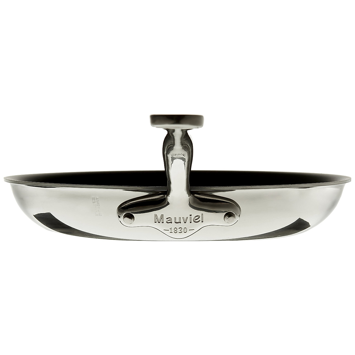 Mauviel M'Cook 5-Ply Polished Stainless Steel Nonstick Frying Pan With Cast Stainless Steel Handle, 11.8-in, Made In France