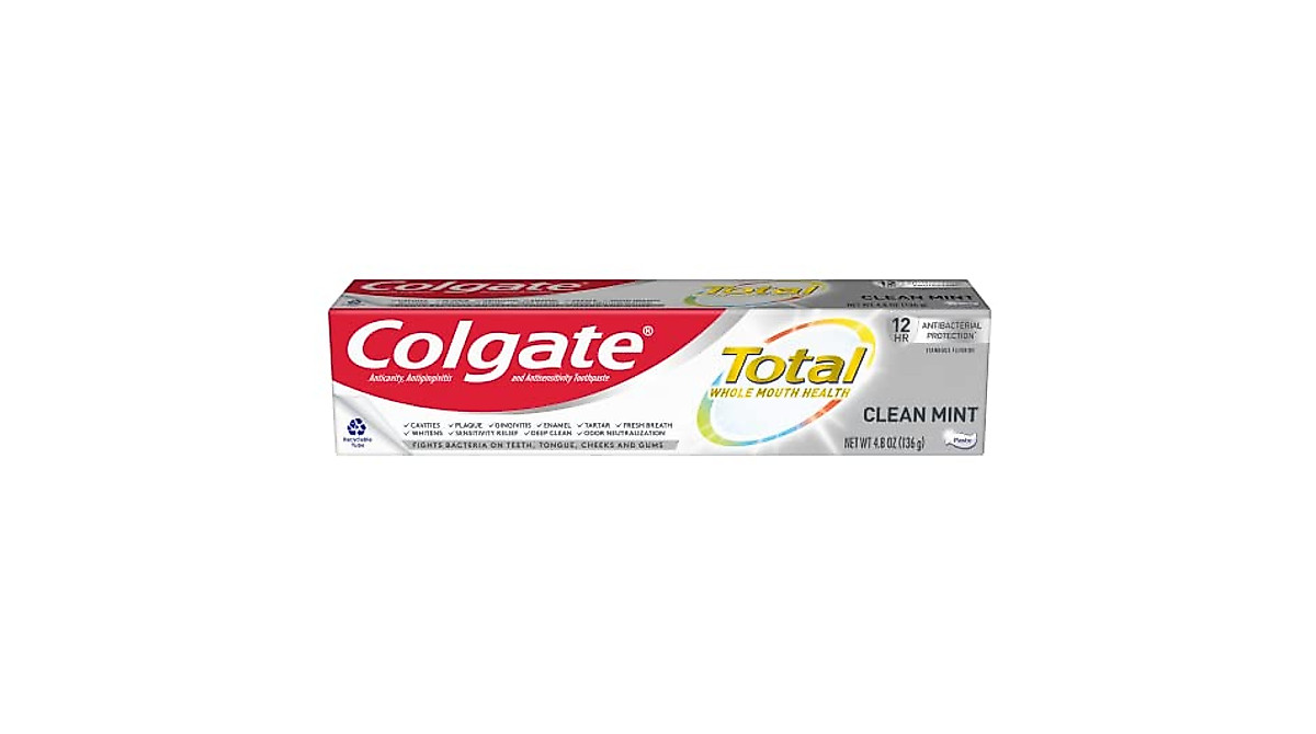 Colgate Total Clean Mint Toothpaste – 10-in-1 Oral Care for Sensitive Teeth