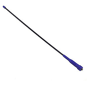 Ultimate Blue Custom Tuned Long-Range 15 - Inch Ducky Whip Antenna VHF/UHF (136/520Mhz) SMA-Female for BTECH, BaoFeng, and Rugged Handheld Radios RH5R and V3 (Does not fit R1) - #DB-5R