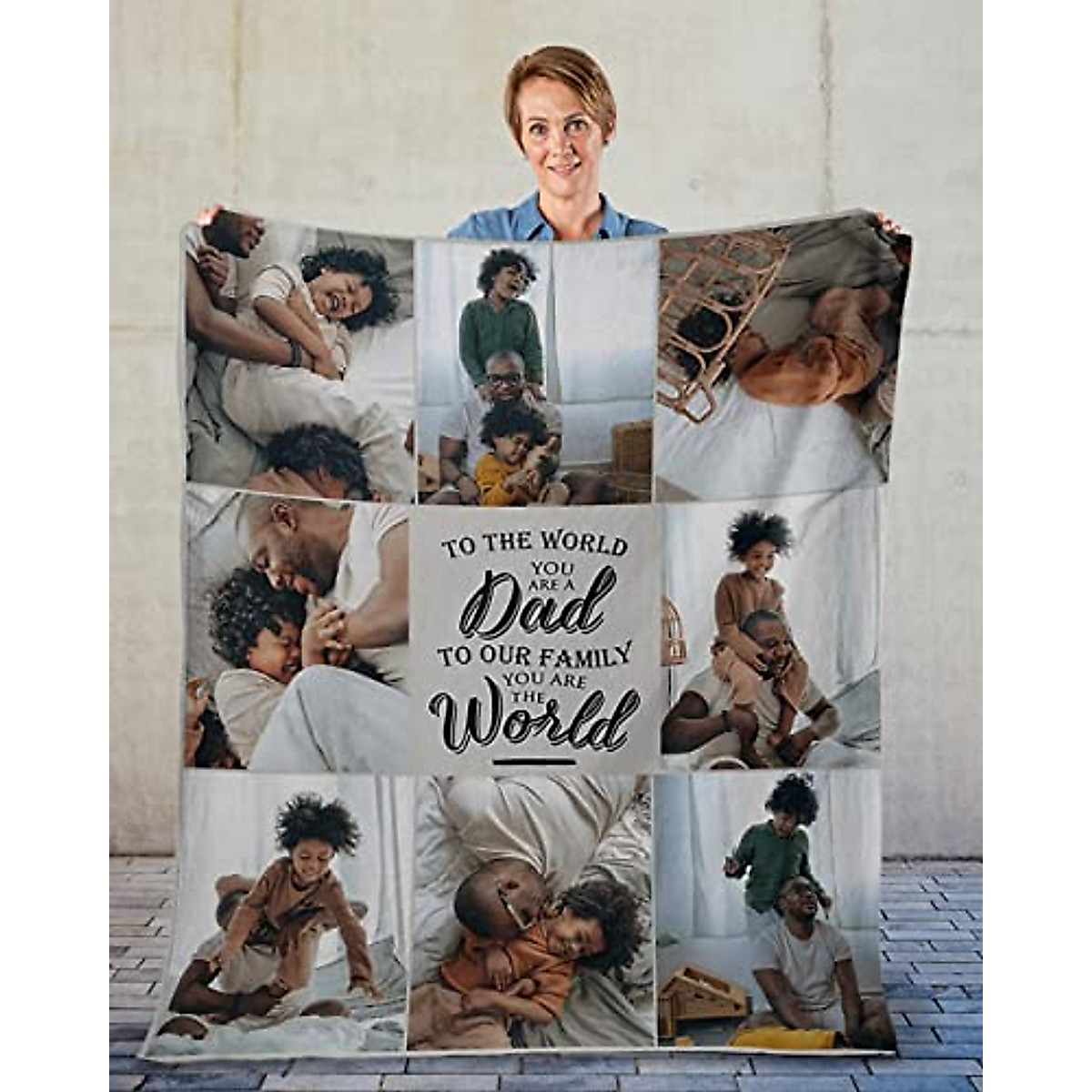 Personalized Memorial Throw Blanket with Pictures Change, Mom Loss Gift, Custom Memorial Blanket, Gift of Sympathy, Bereavement Gift, Mom Memorial Gift, Fleece Sherpa (30x40, 50x60, 60x80 inches)