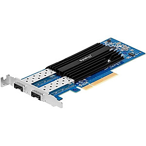 Synology 10Gb Ethernet Adapter 2 SFP+ Ports (E10G21-F2) , Black & RAM DDR4-2666 ECC SO-DIMM 16GB (D4ECSO-2666-16G)
