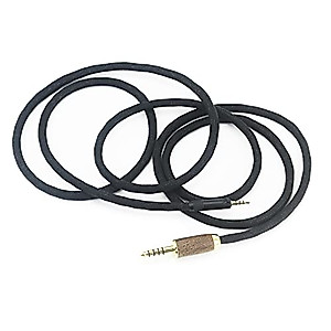 NewFantasia 4.4mm Balanced Male 6N OCC Copper Silver Plated Cord 4.4mm Balanced Cable Compatible with Sennheiser HD598 HD598 SE, HD560s HD598 Cs, HD598 SR, HD599 Headphone Walnut Wood Shell