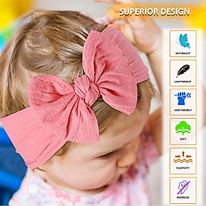 DANMY Baby Girl Nylon Headbands Newborn Infant Toddler Hairbands Knotted Children Soft Headwrap Hair Accessories