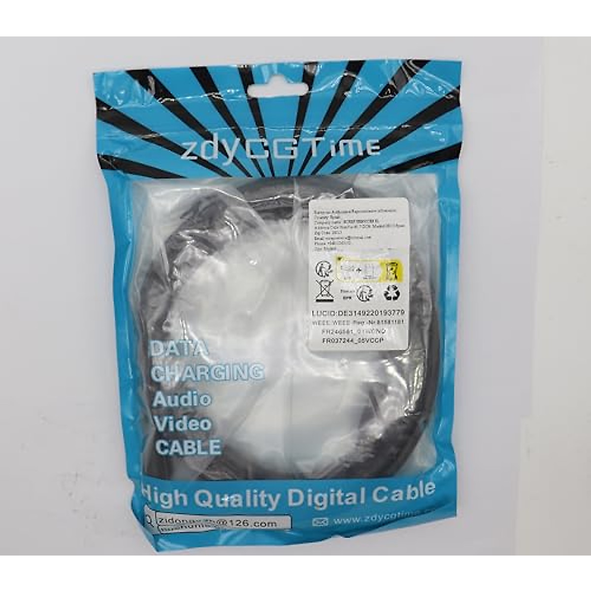 zdyCGTime 5FT 6 Pin to 6 Pin Firewire DV iLink Male to Male IEEE 1394 Cable(Black)