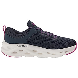 Skechers Women's GO Run Glide Step Hyper-Dash Charge Sneaker, Navy, 9