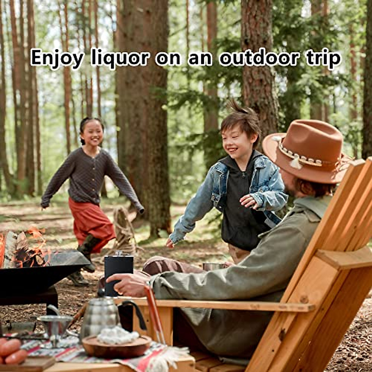 Hip Flask Gift Set, 8 oz Stainless Steel Flasks for Liquor for Men, Two Cups & Funnel, Whiskey Flasks for Men. An Unforgettable Gift for Weddings, Groomsmen Proposals Box, Best Man Gifts, and more…