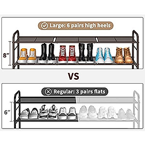 Dicasser 4-Tier Long Shoe Rack Organizer Extra Large Capacity for 30 Pairs,Bronze