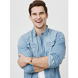 YANCHUN Pulsera Arus 7 Chakras Original,Healing Stone Bracelet Chakra Bracelets for Women 7 Chakra Bracelet with Real Stones Yoga Balance Energy Volcanic Stones Bracelet Jewelry Gifts