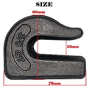 KEYHAO Weld On Grab Chain Hook G70 3/8" Weld On Chain Grab Hooks Bucket Flatbed Trailer Wrecker Tow Tie Down Forged Steel Working Load Limit: 6600 lbs