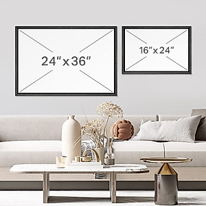 SIGNFORD Framed Canvas Wall Art Brown Meadow with Green Forest Landscape Wilderness Oil Painting Impressionism Traditional Scenic for Living Room, Bedroom, Office - 24x36 inches