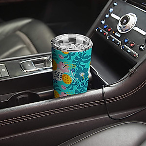 Hualvbul Cat Cup 20 Oz Stainless Steel Tumbler Leak Proof Tumbler with Straw and Lid, Travel Coffee Mug for Home Outdoor, Thermal Cups for Hot and Cold Drinks