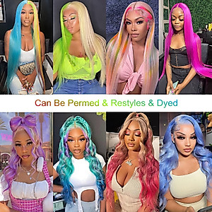 Myecool LMyecool Lace Front Wigs Human Hair Straight 13x4 HD Transparent Lace Frontal Human Hair Wigs Pre Plucked With Baby Hair 150% Density Brazilian Virgin Human Hair Wigs for Women