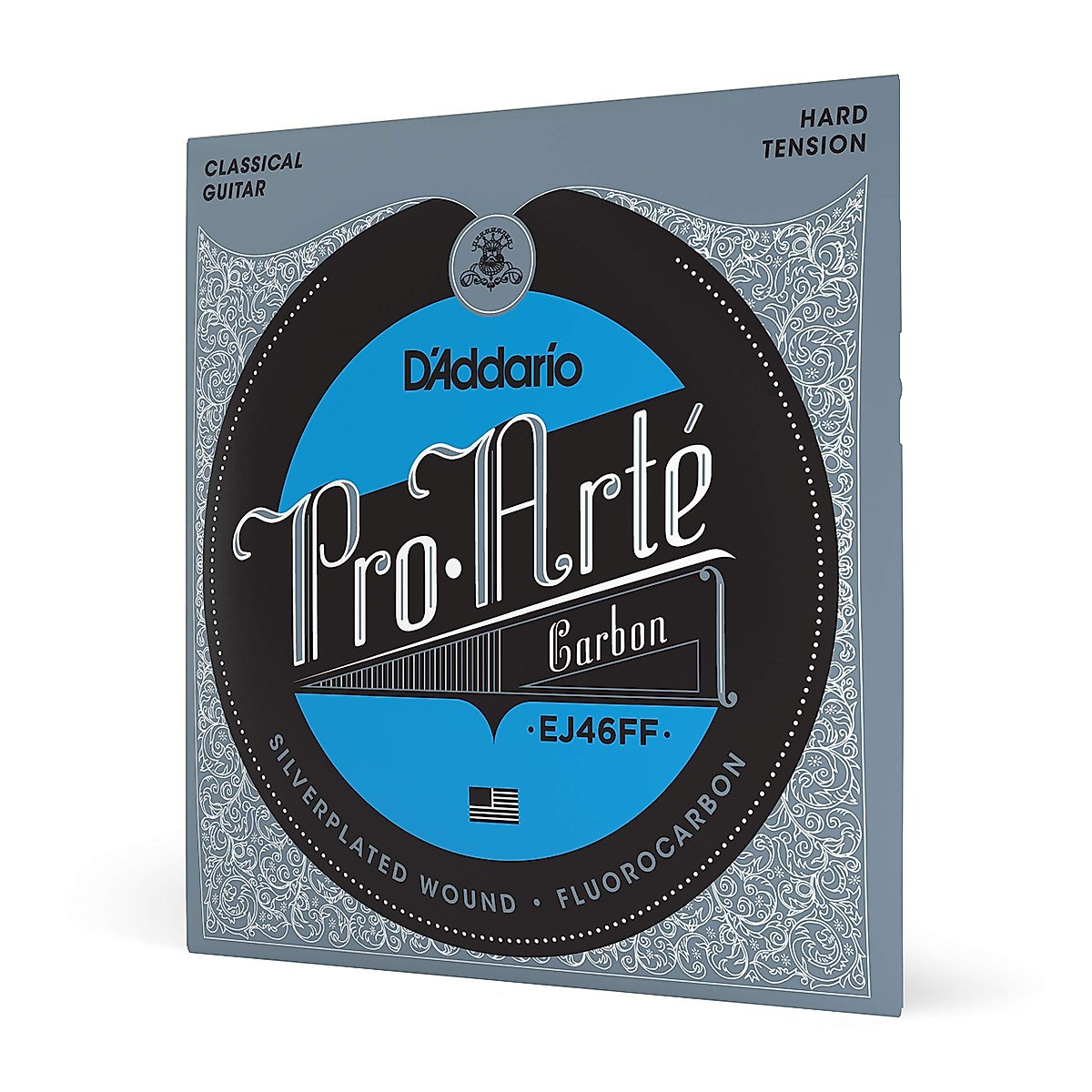 D'Addario Guitar Strings - Pro-Arte Classical Guitar Strings - EJ46FF Carbon Strings - Silver Plated Wrap, Composite Dynacore, Carbon Trebles - Hard Tension