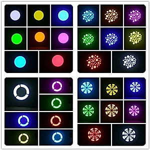 JCYWFLODY 60W LED Moving Head Light 8 GOBO 8 Pattern Spotlight by DMX Controlled 9/11 Channel for Disco Club Party Stage Lighting Shows