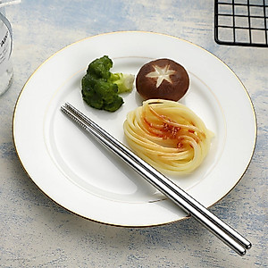 VANDBAO Portable Travel Utensils, Reusable Silverware with Case for Fixing Tableware, 9 Pieces Stainless Steel Stable Flatware Set, Camping Picnic Cutlery Set (Silver Set)