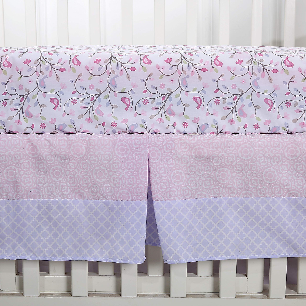 Baby Spark Chirpy The Bird 3pc Soft Cotton Crib Bedding Set