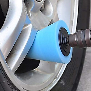 6PCS Drill Buffing Sponge Pads Buffing Wheel for Drill Foam Polisher Buffer Pad Sponge Ball Polishing Cone for Automotive Car Vehicle Wheels Hub Care