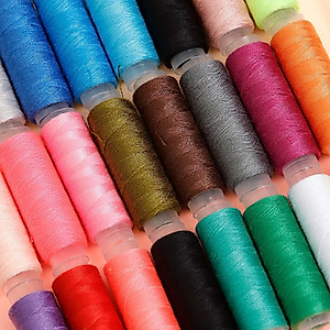 Incraftables Sewing Thread Assortment (24 Pcs Set). Best Polyester Thread for Sewing Machine (360ft per Spool). All Purpose Kit for DIY Embroidery, Quilting & Hand Stitching