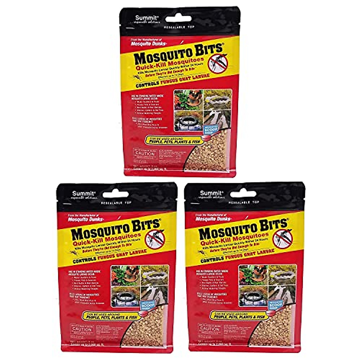 Summit 116-12 Quick Kill Mosquito Bits, 8-Ounce (3 Bottles)