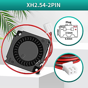 2Packs Wathai 30mm 24V Blower Fan Brushless Exhaust Fan 2pin 30 x 30 x 10mm for DIY Cooling Single Board Computer, Custom Setu, Hotend