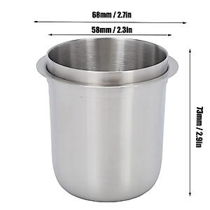 Stainless Steel Espresso Dosing Cup,Dosing Cup, 150ml 58mm Hands Free Universal Inverted Coffee Powder Cup, Espresso Machine Accessories, Coffee Making Tools, for Coffe Machine(2?Da??¨¦?), dosing