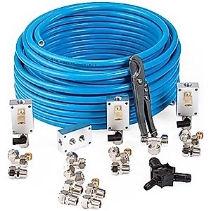 Maxline Pressured Leak-Proof Easy to Install Air Compressor Accessories Kit Piping System | 1/2 inch x 100 feet HDPE-Aluminum | Connects w/ any Air Compressor Hose | 100 PSI | 35 Pieces | M3800.