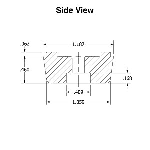 20 Medium Round Rubber Feet -W/Stainless Steel Screws .312 H X .859 D - Made in USA - Great for Cutting Boards, Electronics, Hobby - Food Safe/RoHS Compliant