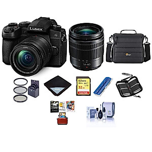 Panasonic Lumix DC-G95 Mirrorless Camera with 12-60mm f/3.5-5.6 Lumix G Power OIS Lens, Black - Bundle with Camera Case, 32GB SDHC U3 Card, 58mm Filter Kit, Cleaning Kit, Mac Software Pack and More