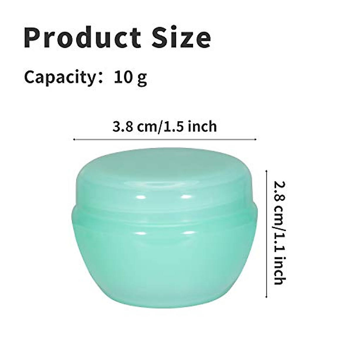 36 PCS Cosmetic Containers - BEAHOT 10g/10ml Empty Sample Container Jars with Inner Liner, Travel Jar Set with Lid for Lip Balm Cosmetic Cream Lotions Lip Scrub Eye Shadow Makeup Container, 6 Colors