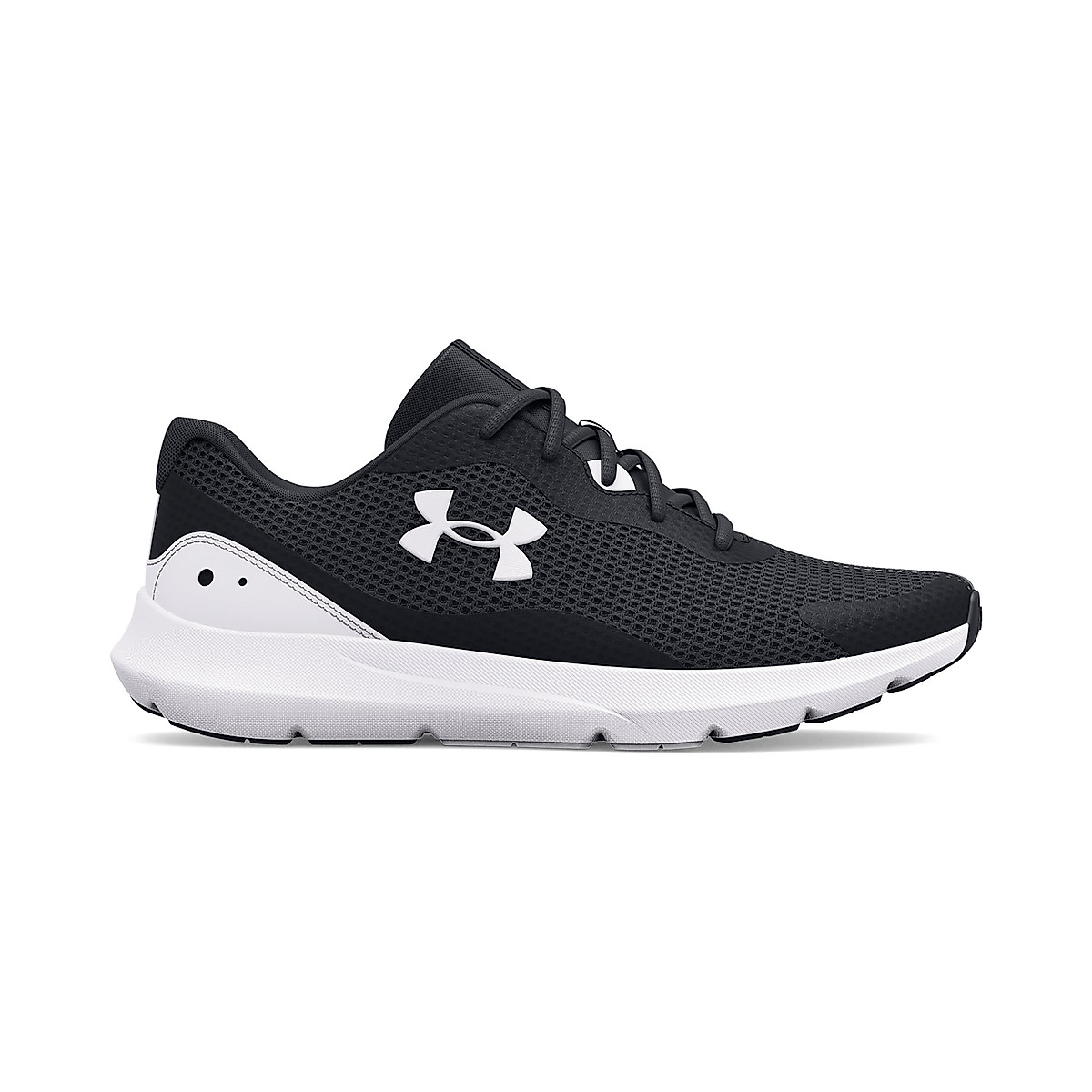 Under Armour Men's Surge 3, Black/White, 10 Medium US