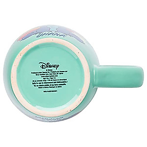 Silver Buffalo Lilo and Stitch Tropical Ohana Sitting Jumbo Curved Ceramic Mug, 25-Ounces