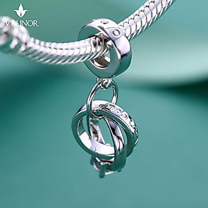 EVESCITY Limited Edition Wedding Anniversary Your Engagement Ring Swarovski Crystal 925 Sterling Silver Bead For Charms Bracelets ♥ Best Jewelry Gifts for Her ♥