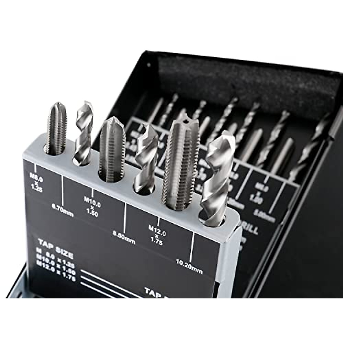 Accusize Industrial Tools 18 Pc Hss Tap and Drill Set, Metric, 0001-0052