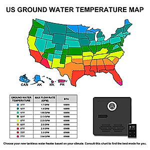RV Tankless Water Heater, Camplux RV Hot Water Heaters with Door, Max 3.9 GPM, Remote Control Included (Black)