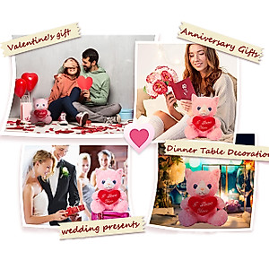 IKASA Cat Stuffed Animal Plush Toy Holding Heart with I Love You for Valentine Day,Cute 11" Soft Small Toy,Valentine’s Day Gifts for Girlfriend (Cat)